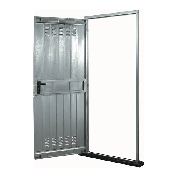 Porta de adega galvanizada com moldura e fechadura 90x200 – edilmor ...